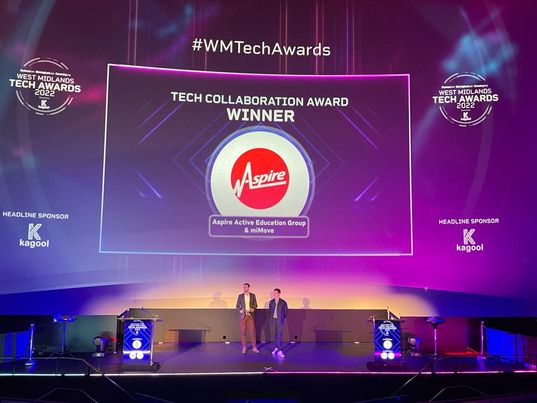 Celebrating the Tech Collaboration award win